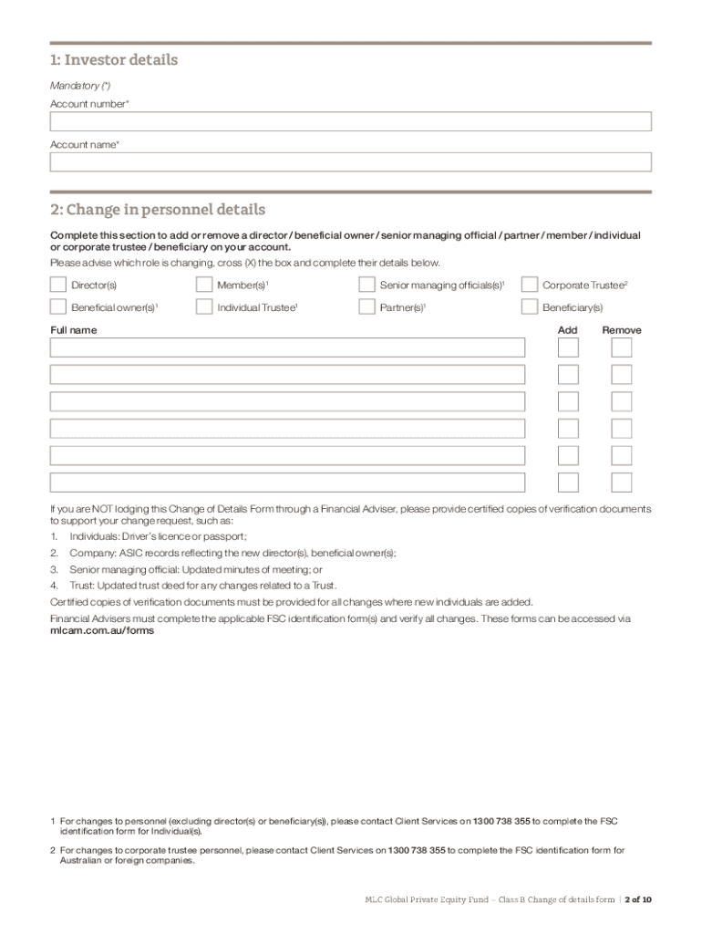 Fillable Online Change of Details Form Fax Email Print - pdfFiller