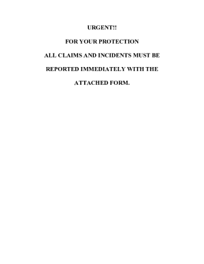 Fillable Online Claim/Incident Reporting Procedure Statement Fax Email ...