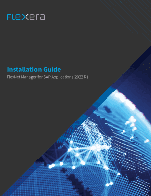 Fillable Online Installation Guide - FlexNet Manager for SAP ...