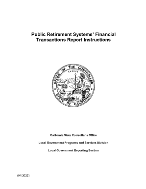 Fillable Online Public Retirement Systems Financial Transactions Report ...