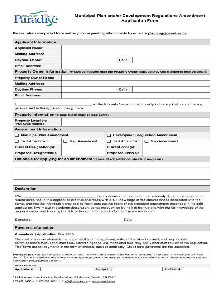 Fillable Online Zoning-and-Official-Plan-Amendment-Application. ... Fax ...