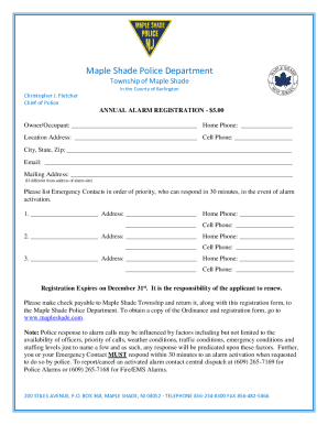 Fillable Online Maple Shade Police Department Fax Email Print - pdfFiller