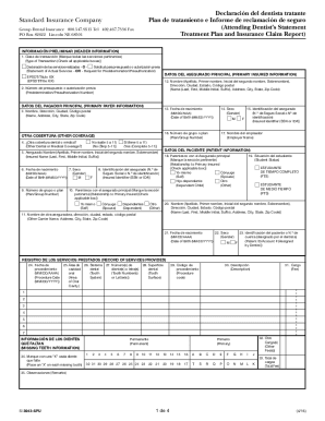 Completable En línea Attending Dentist's Statement Treatment Plan and ...