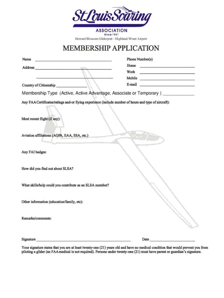 Fillable Online SLSA Membership Application.cdr Fax Email Print - pdfFiller