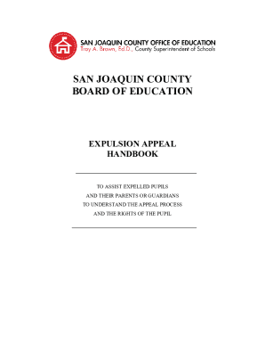 Fillable Online Expulsion Appeal Handbook for Parents Fax Email Print ...