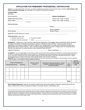 Fillable Online Application-for-Permanent-Professional-Certification ...