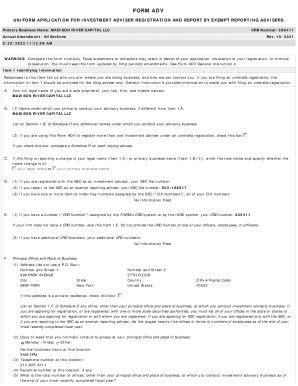 Fillable Online Form ADV (Paper Version) Fax Email Print - pdfFiller