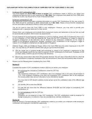 Fillable Online explanatory notes for completion of form ir8s for the ...
