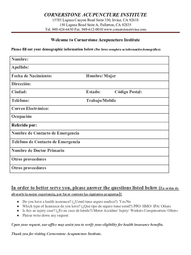 Completable En línea Spanish New Patient forms with covid consent ...