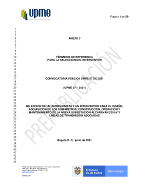 Completable En línea www1 upme gov Pgina 1 de 59 ANEXO 3 TRMINOS DE ...