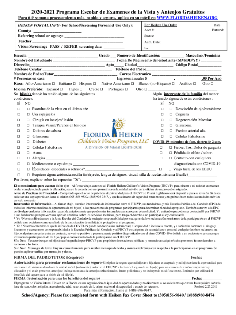 Completable En línea Vision To Learn - Vision To Learn provides eye ...