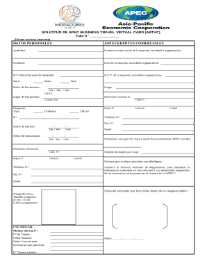APEC Business Travel Card (ABTC) for U.S. citizens Doc Template | pdfFiller