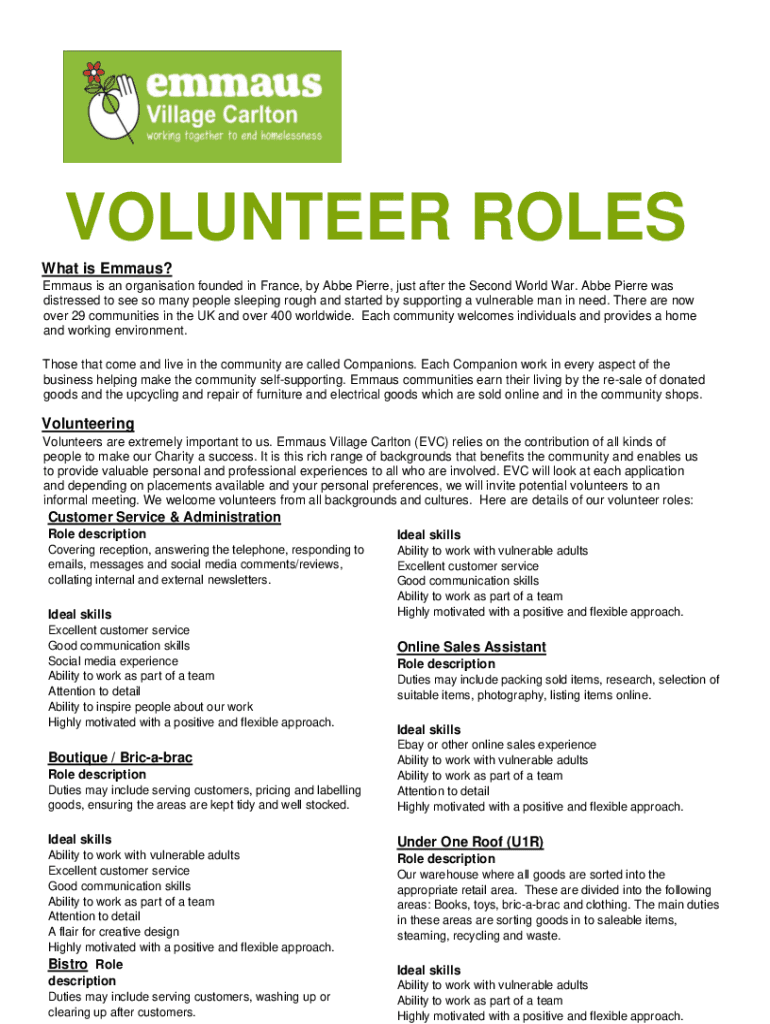 Fillable Online emmaus org Abb Pierre and the creation of the Emmaus Movement Fax Email Print ...