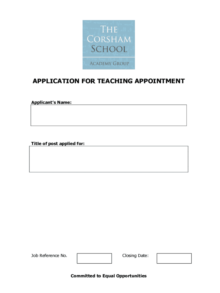 Fillable Online Schools Employment Application Form Fax Email Print ...