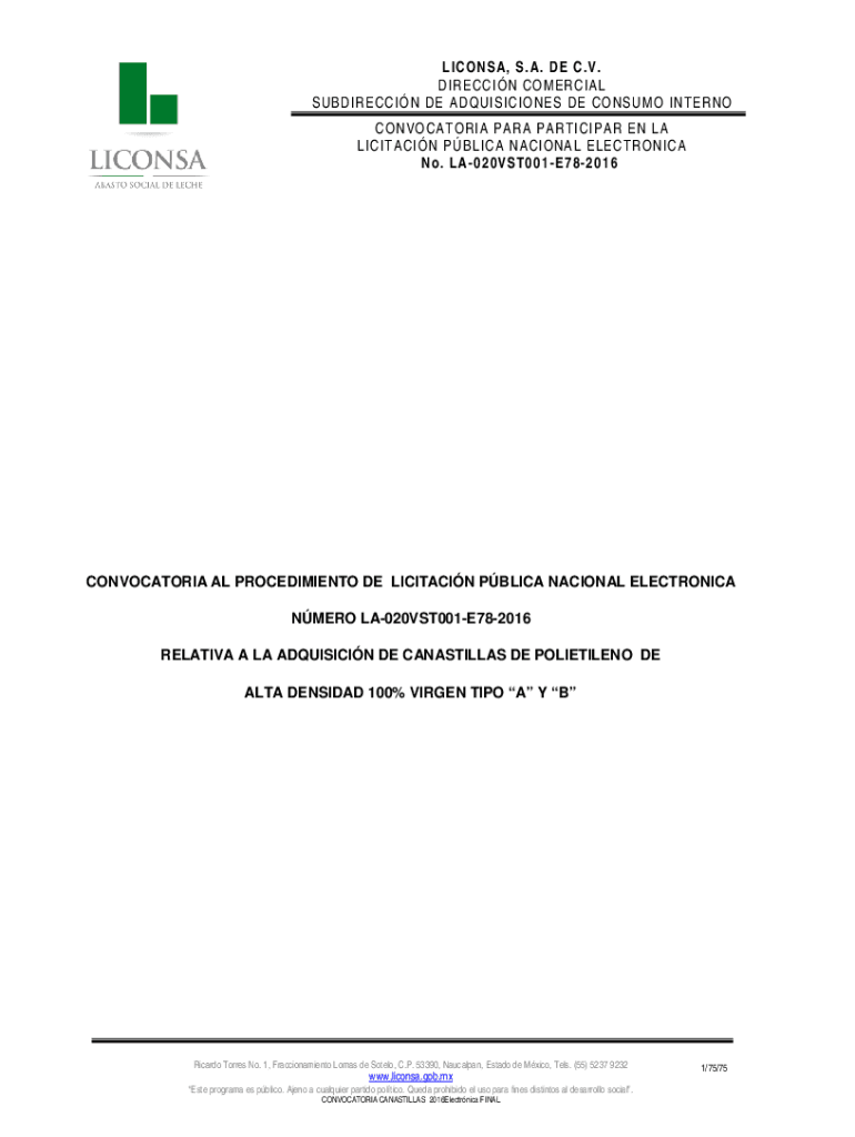 Completable En línea Liconsa, S.A. de C.V. Programa de Abasto Social de ...