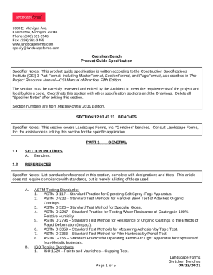 Slope Light CSI specs Doc Template | pdfFiller
