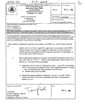 Fillable Online Instructions for Completing EPA Form 3540-8 Application ...