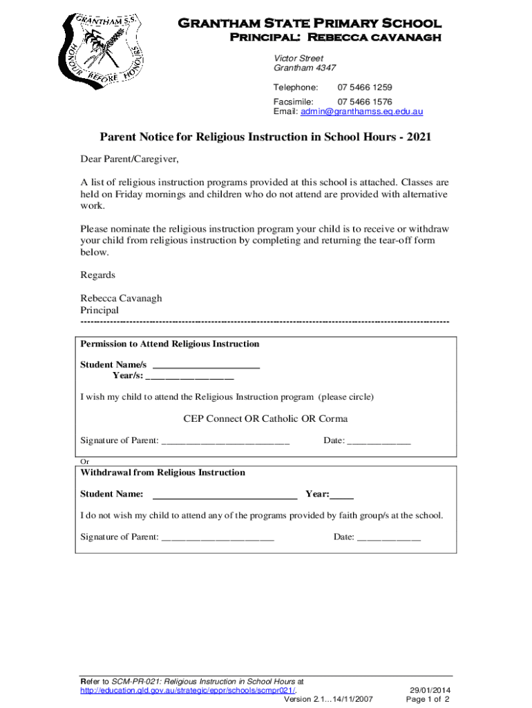 Fillable Online granthamss eq edu Grantham State School Facts Fax Email ...