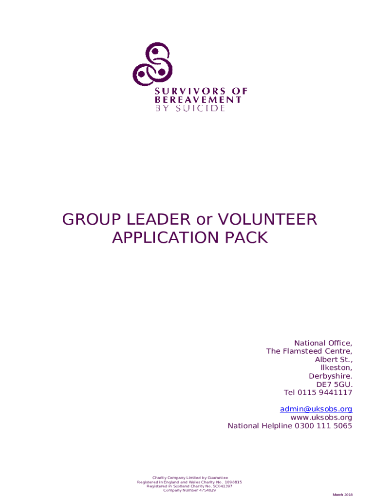 GROUP-LEADER-OR-VOLUNTEER-APPLICATION- ... Doc Template | pdfFiller