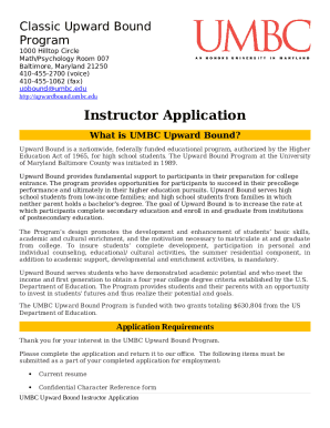 TRIO Upward Bound Math and Science Program - UMBC - upwardbound umbc Doc Template | pdfFiller