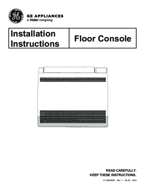 Remplissable En Ligne Floor Console Installation Instructions Faxer ...