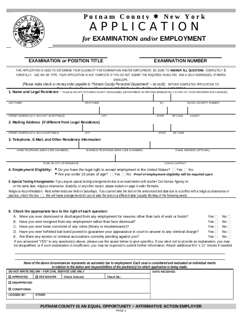 Putnam County NY Marriage Certificate Application Doc Template | pdfFiller