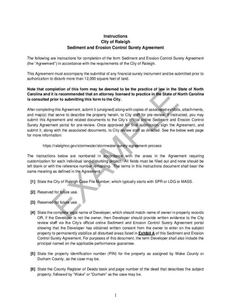 Fillable Online Erosion and Sediment Control Forms - NC DEQ Fax Email ...