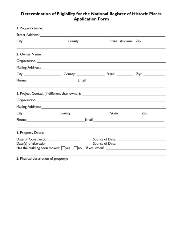 Fillable Online Use this application to request the Alabama Historical ...