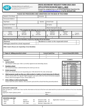 Fillable Online CROSS-BOUNDARY TRANSFER REQUEST Fax Email Print - pdfFiller