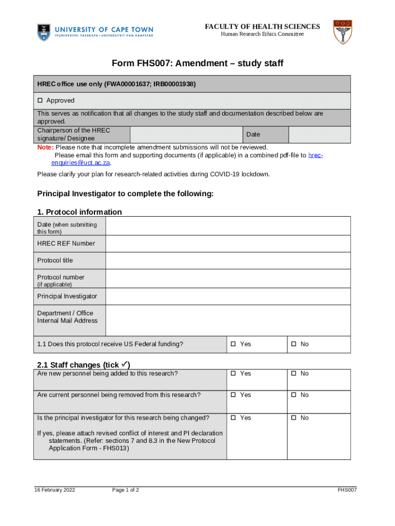 The IACUC Amendment - Vice President Research ... - s uct ac Doc Template | pdfFiller