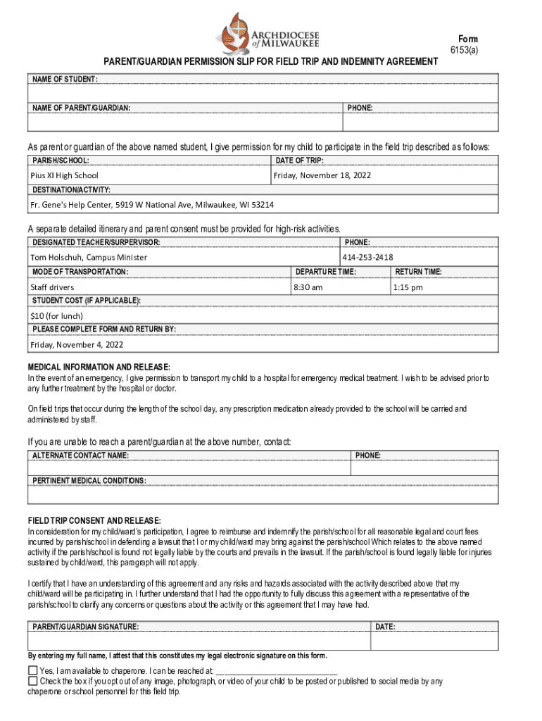 Fillable Online Parent/Guardian Consent Form and Indemnity Agreement Fax Email Print - pdfFiller