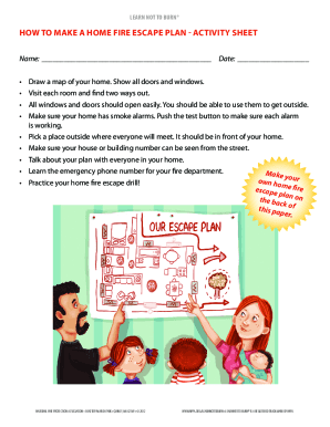 Fillable Online How to Make a Home Fire Escape Plan Activity Sheet Fax ...