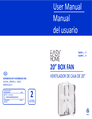 Completable En línea User manual Easy Home Box Fan BX200 (English - 6 ...