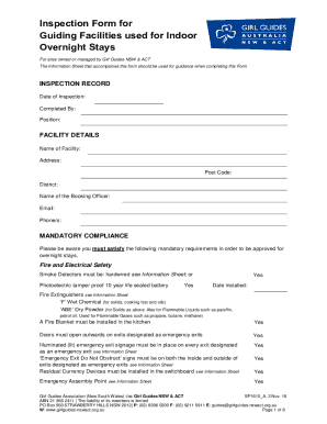 Fillable Online Non Guide Property Indoor Inspection Form Fax Email ...