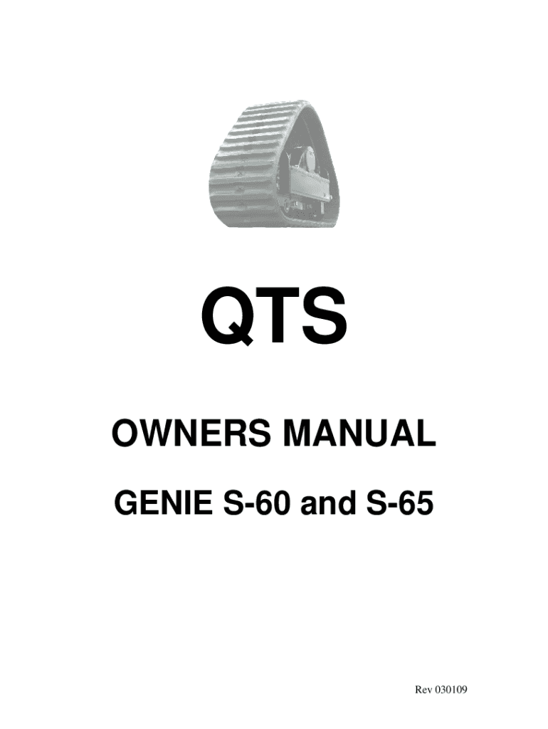 Fillable Online Genie S-60, S-65, S-60 HC Workshop Service Repair Manual Fax Email Print - pdfFiller