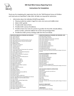 Fillable Online msb dese mo Instructions for MO Deaf-Blind Census ...