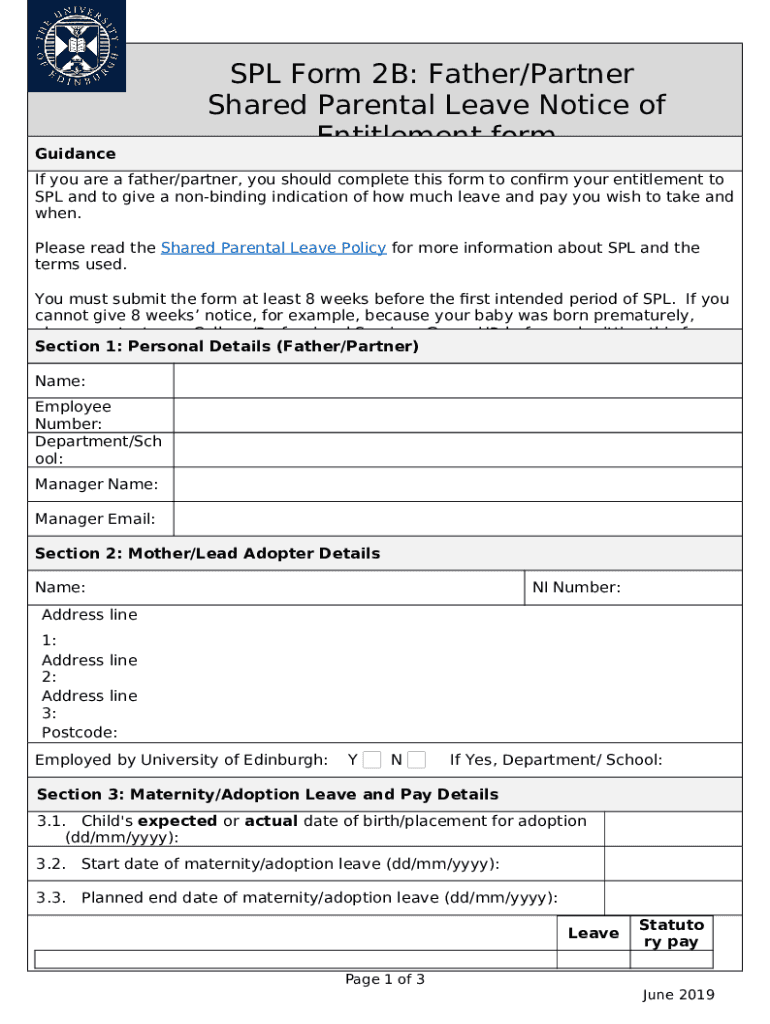 Application for Maternity or Adoption Support Leave Doc Template ...