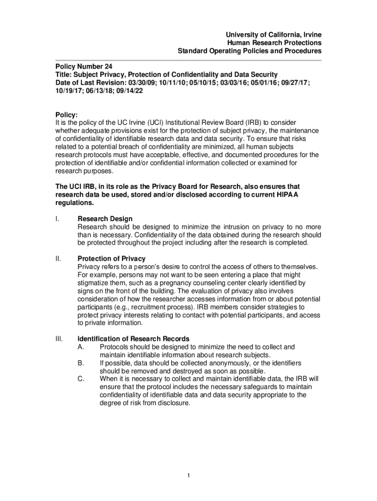 Fillable Online research uci 24-Subject-Privacy-Protection-of ...