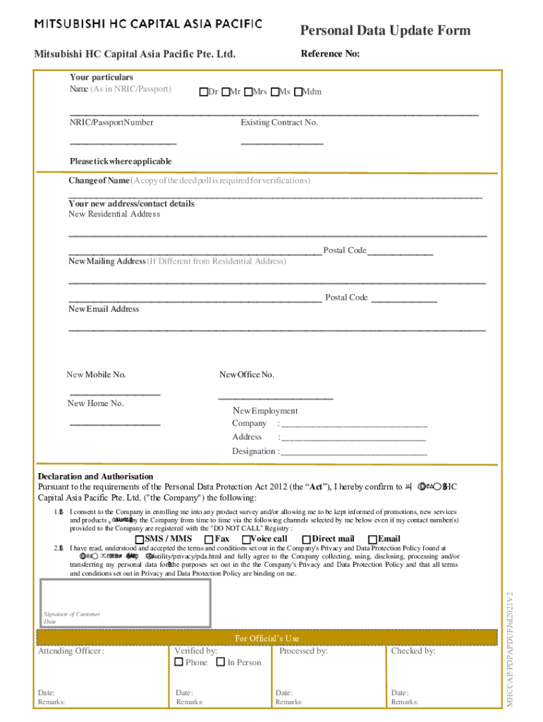 Fillable Online Personal Data Access Correction Request Form Fax Email Print - pdfFiller