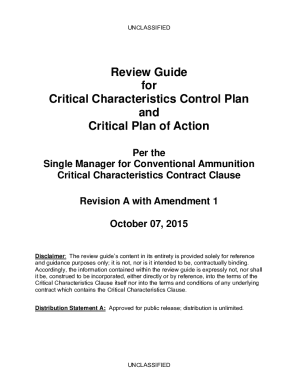 Fillable Online Review Guide for Critical Characteristics Control Plan ...