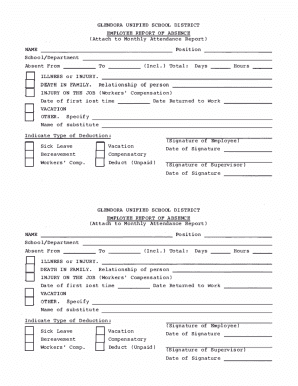 Fillable Online Report of Absence Editable Form.pdf Fax Email Print ...