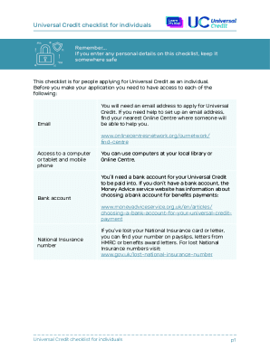 Fillable Online Understanding Universal Credit - Before you claim Fax Email Print - pdfFiller