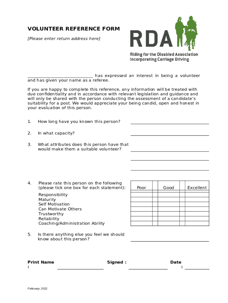 Office Volunteer Application Doc Template | pdfFiller