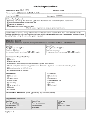 Fillable Online Florida 4 Point Inspection Form Sample Fax Email Print ...