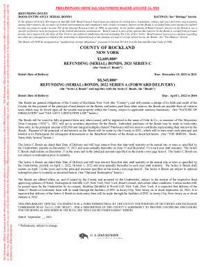 Fillable Online Preliminary Official Statement (Version 8) use this one ( ... Fax Email Print ...