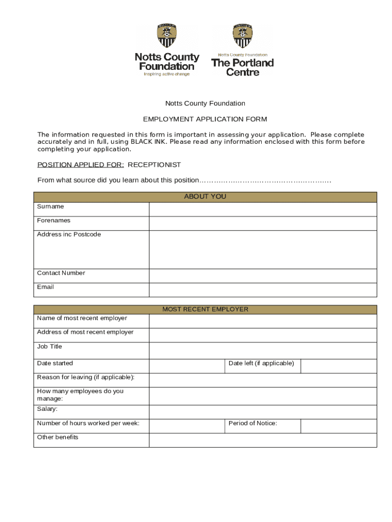 confidential employment application Doc Template | pdfFiller
