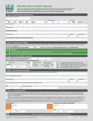 Fillable Online Direct Debit Request Service Agreement - Victorian ...