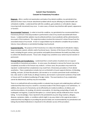 Fillable Online Frenectomy - Consent Form - Yumpu Fax Email Print ...