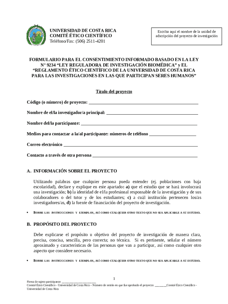 ulario para el consentimiento inado basado en la ley - vinv ucr ac Doc Template | pdfFiller