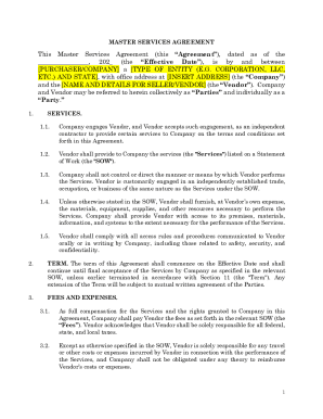 Fillable Online What Is an MSA? How Master Service Agreements Should ...